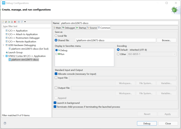 Debugging with STM32CubeIDE Gallium IO