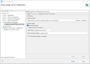 Debugging with STM32CubeIDE Gallium IO